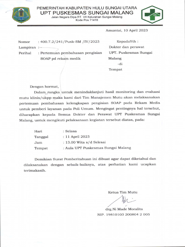 Uman Pembahasan Kelengkapan Isi Soap Dalam RM Pasien | PDF