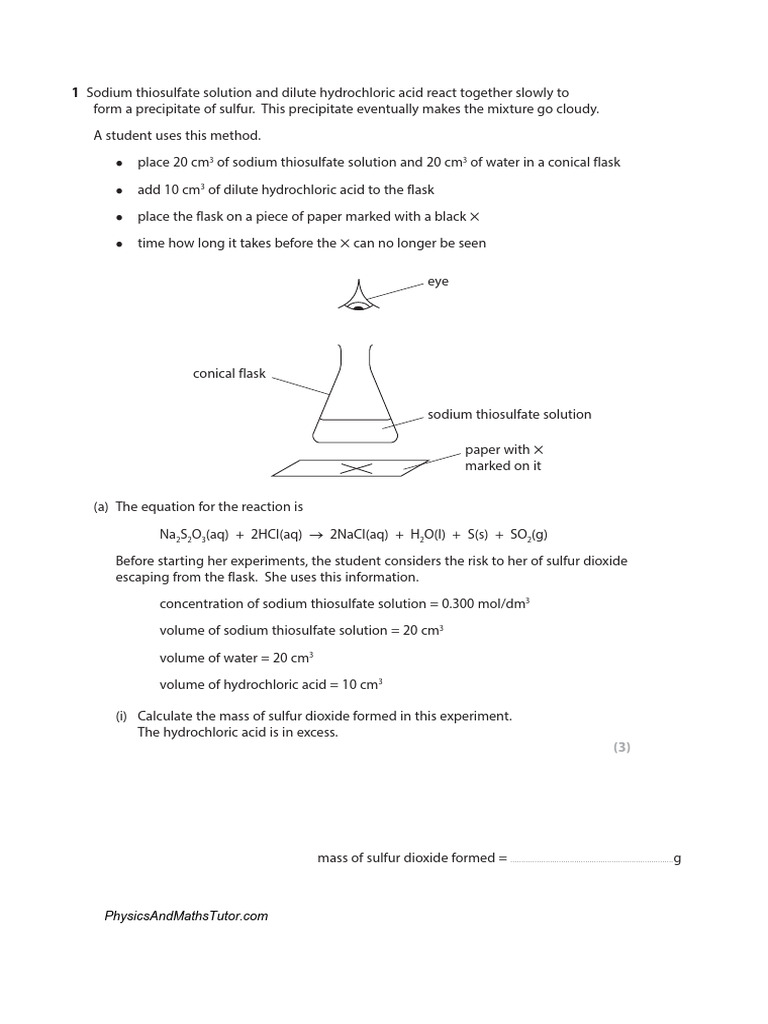 Wk2-Chem Rates of Reaction 1 QP | PDF | Reaction Rate | Chemical Reactions