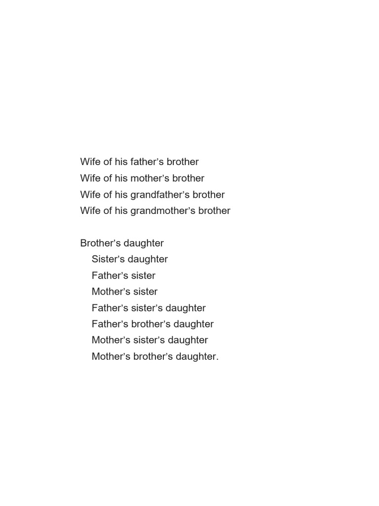 Degrees of Prohibited Relationship | PDF