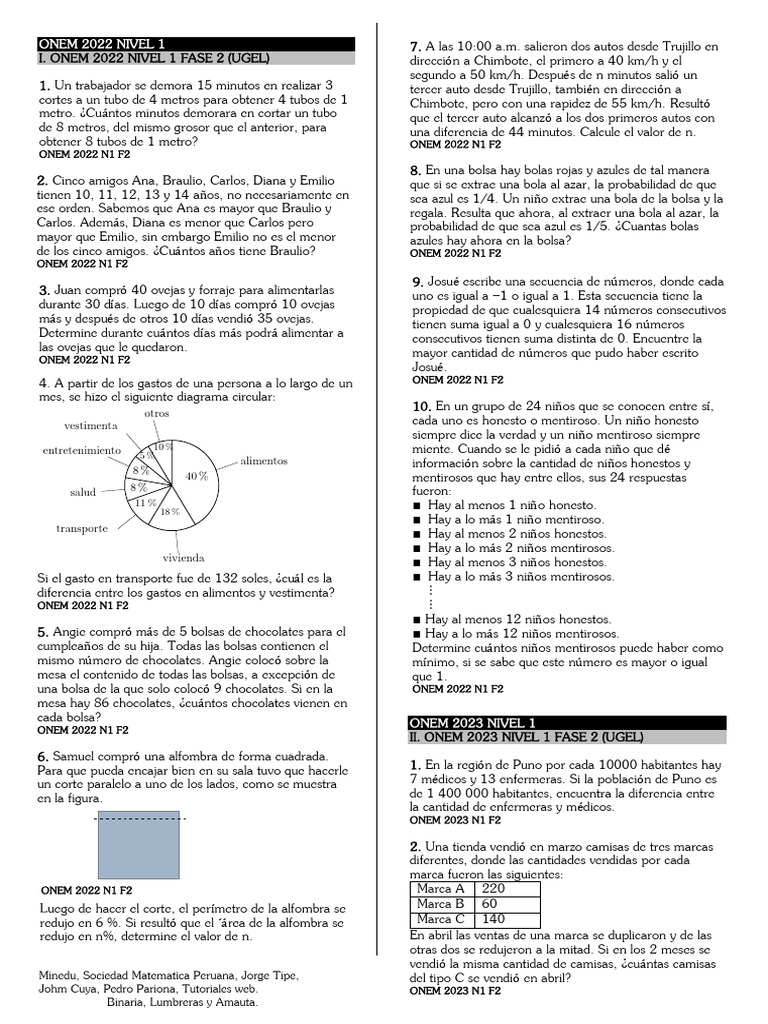 onem 2022 2023 | PDF | Triángulo | Masa