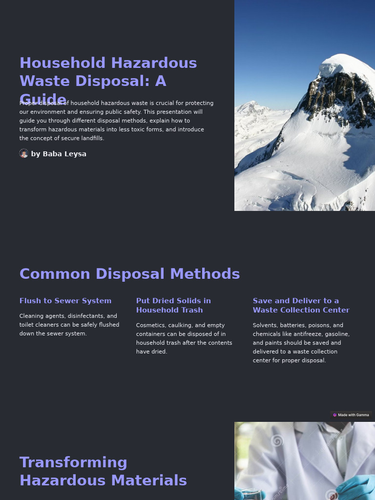 Household Hazardous Waste Guide | PDF