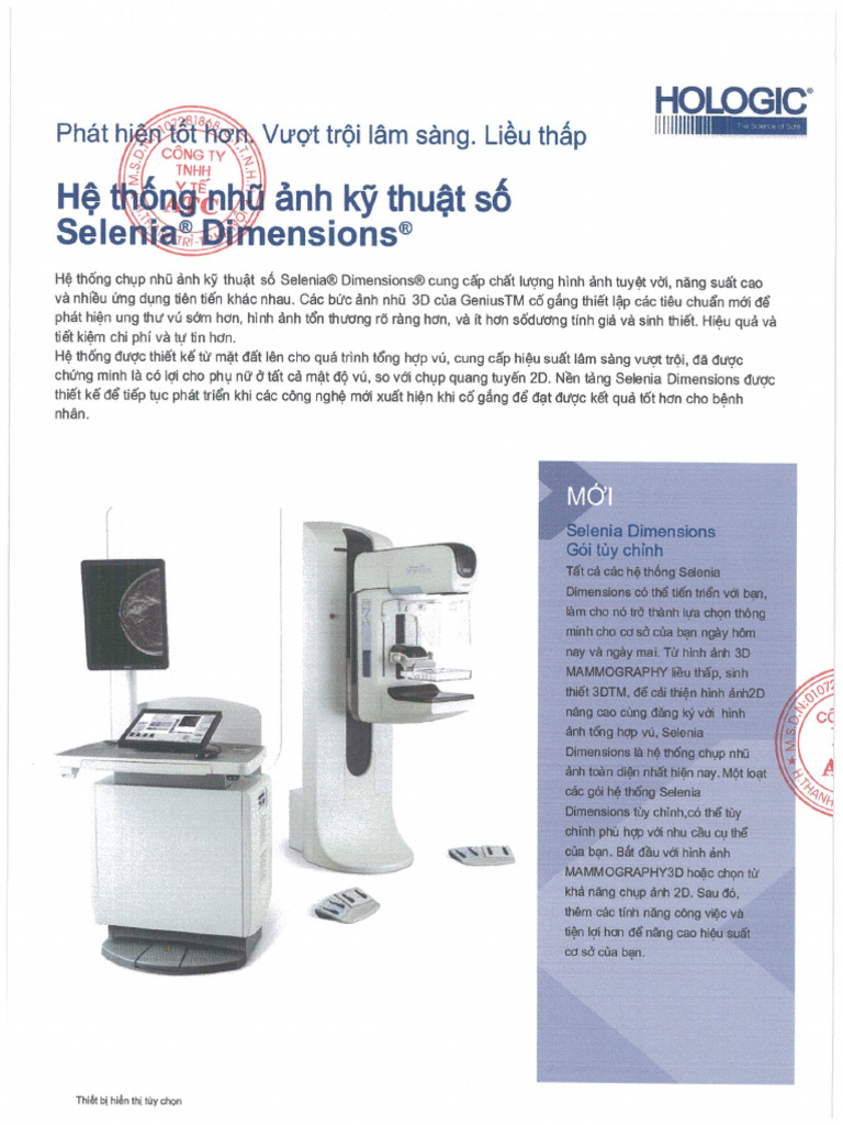 1.2 Selenia Dimensions Mammography System - Tiếng Việt | PDF