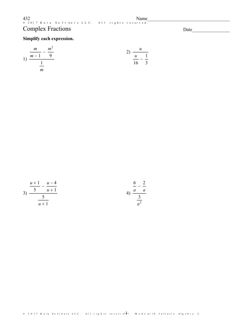 Complex Fractions | PDF