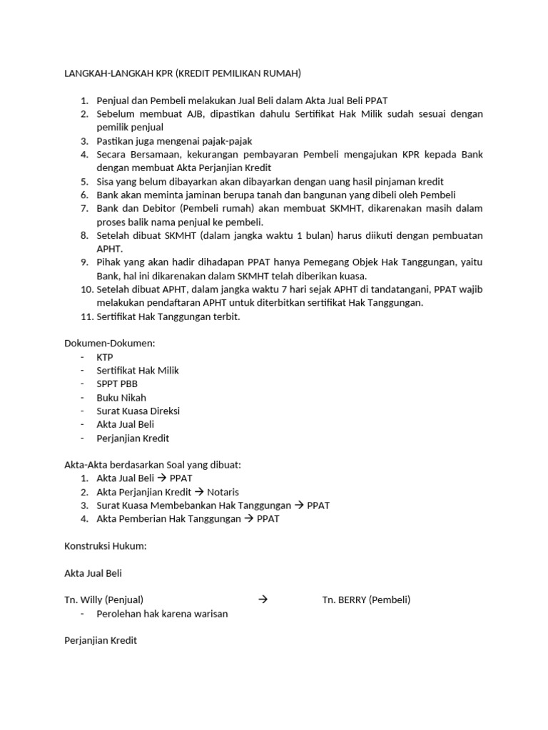 Langkah KPR | PDF