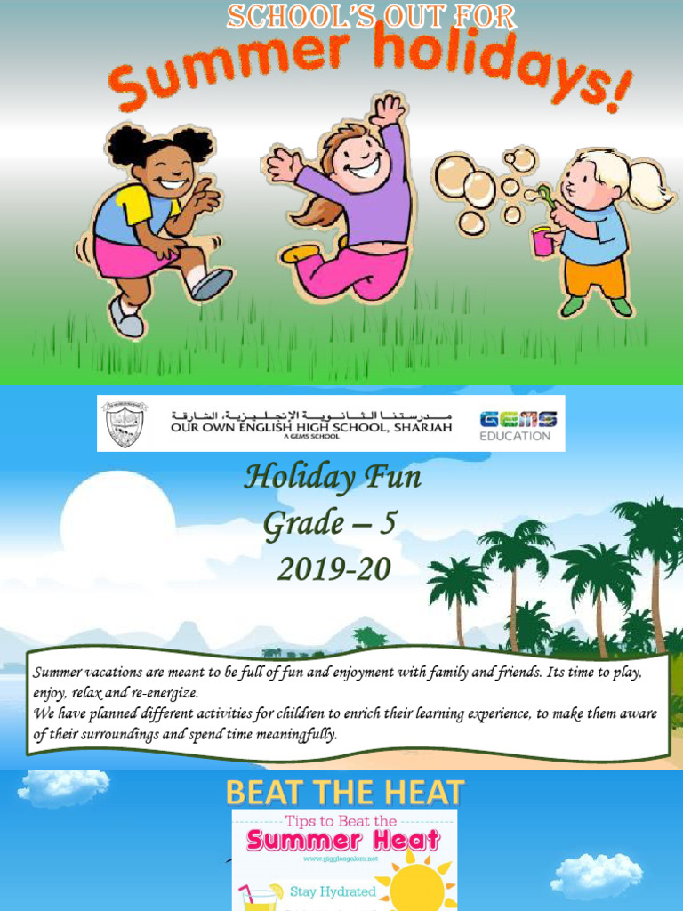 GR5_SUMMER_HOLIDAY_HOMEWORK_2019-20_pptx | PDF