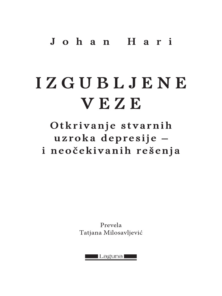 Izgubljene Veze Johan Hari | PDF