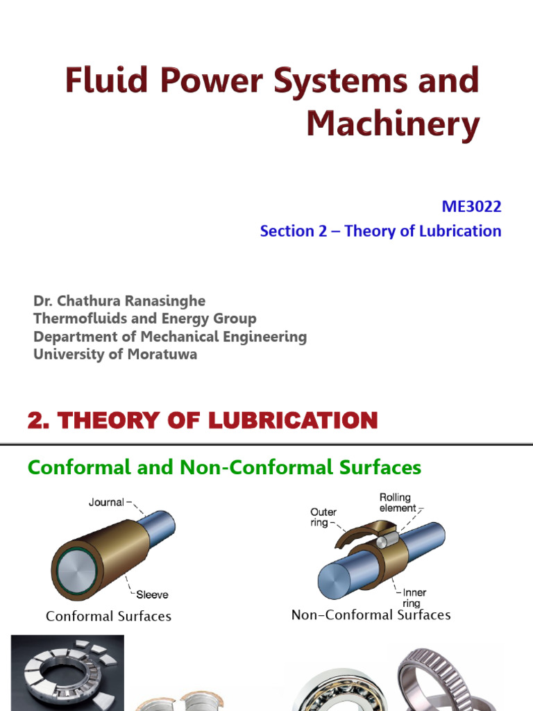 Lecture Slides - Lubrication Part 2 - 241130 - 153250 | PDF | Fluid ...