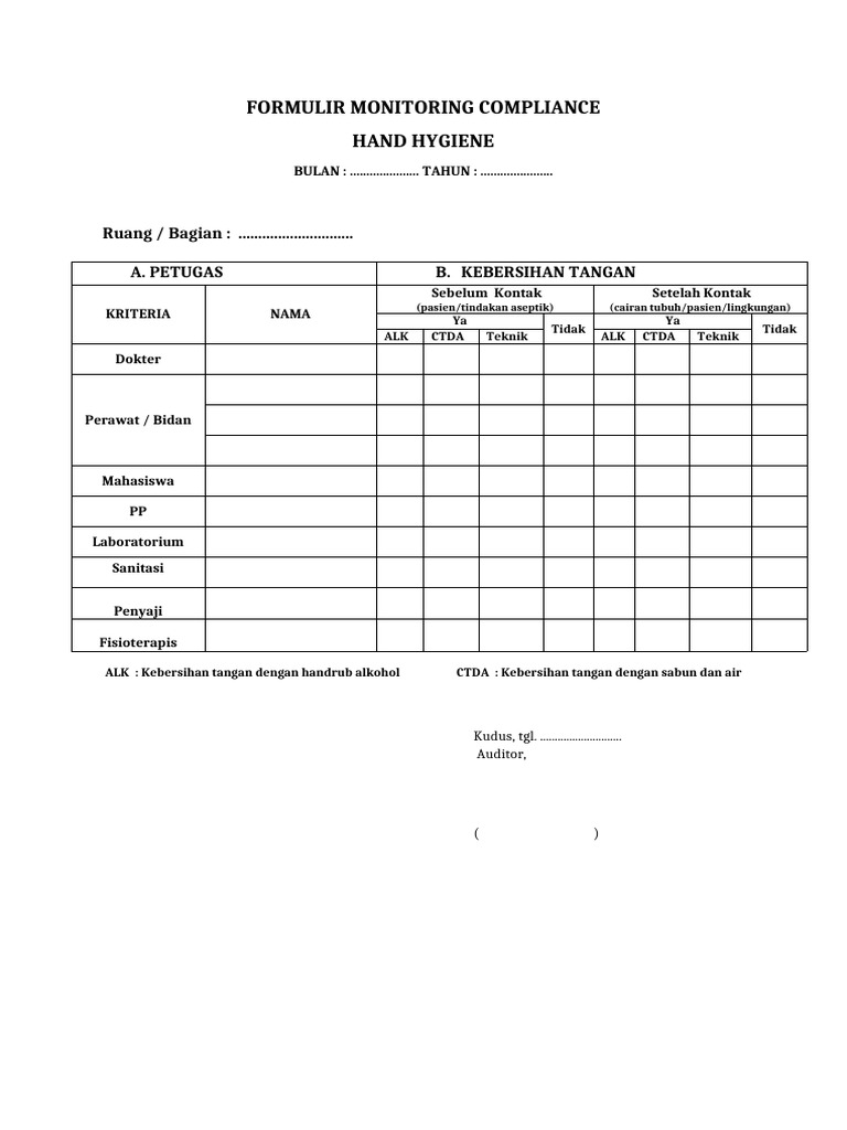 Contoh FORM MONITORING | PDF