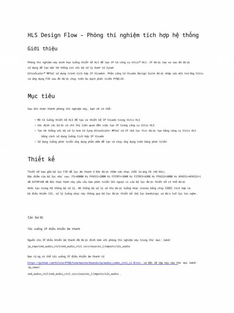 Lab04-HLS Design Flow | PDF