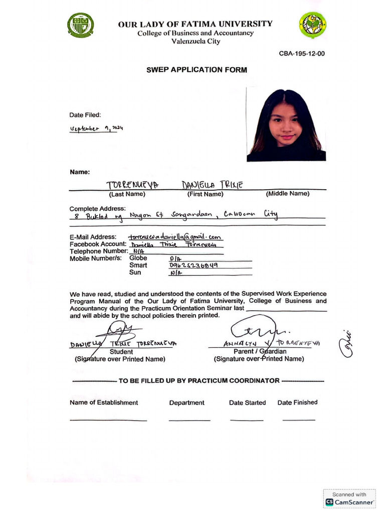 Swep Application Form | PDF