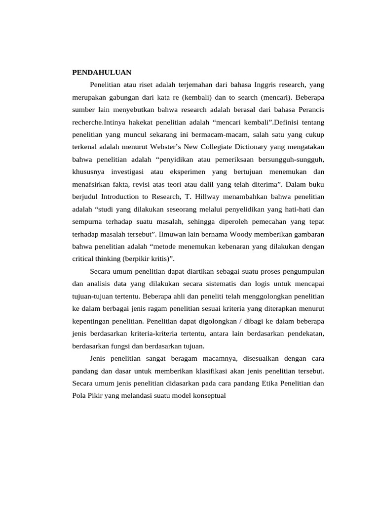 Metodologi Penelitian - Jenis-Jenis Penelitian - Ebook | PDF