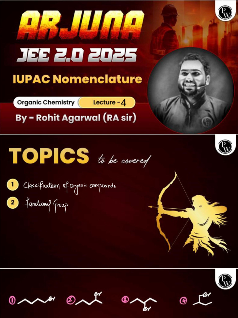 IUPAC Nomenclature 04 - Class Notes - Arjuna JEE 2.0 2025 | PDF