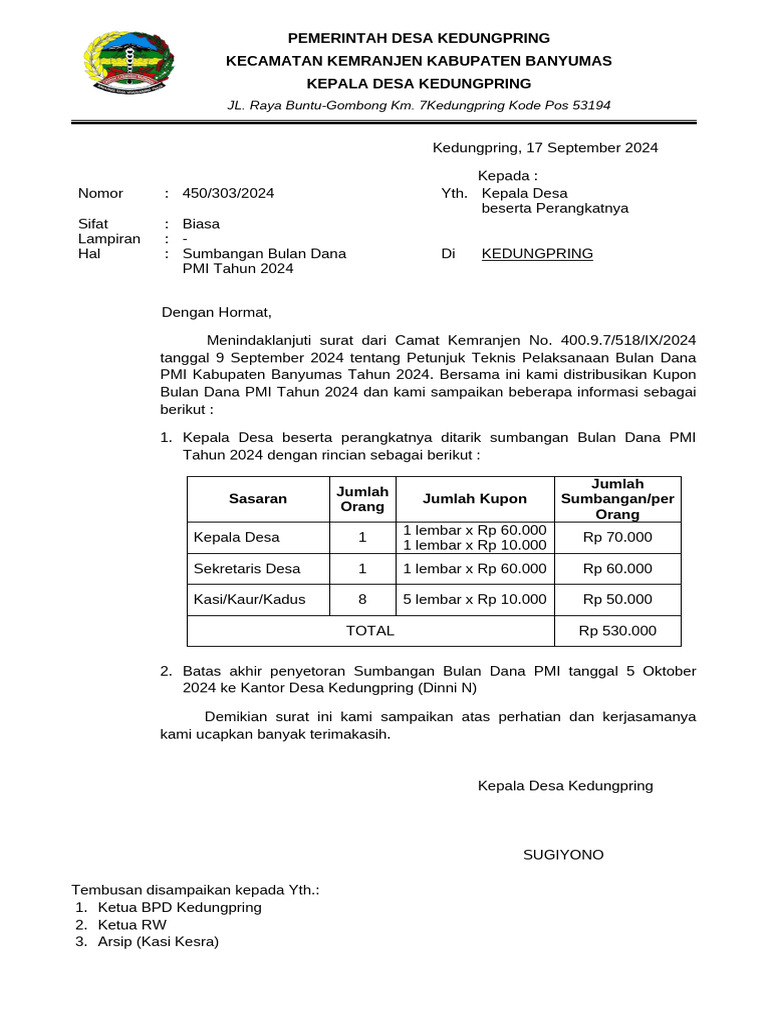 Pemberitahuan Desa | PDF
