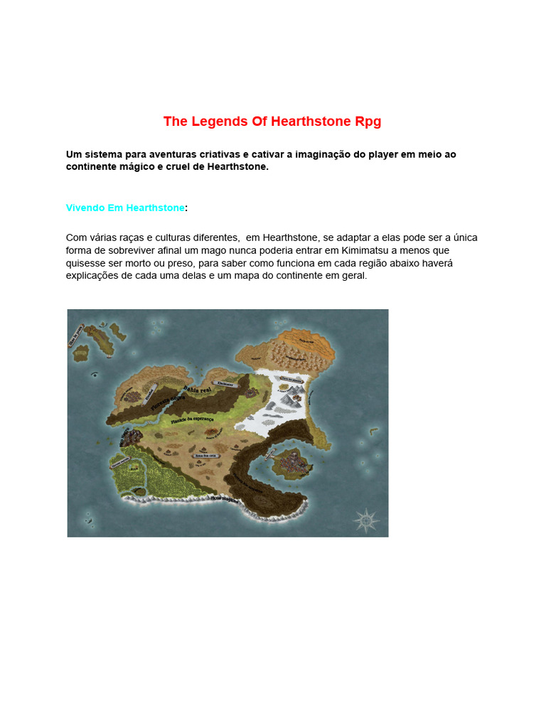 The Legends of Hearthstone Rpg (4) | PDF | Elfos | Dragão