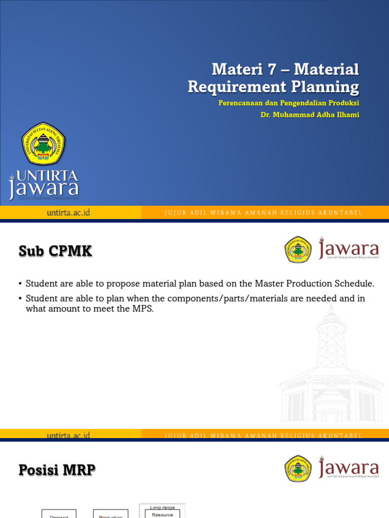 Material Requirement Planning Overview | PDF | Applied Mathematics