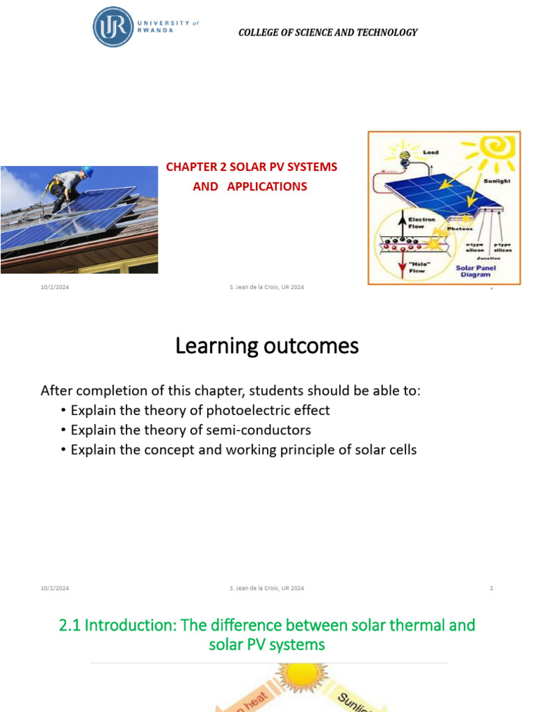Chapter 2 Solar PV Systems and Applications | PDF | P–N Junction | Photovoltaic System