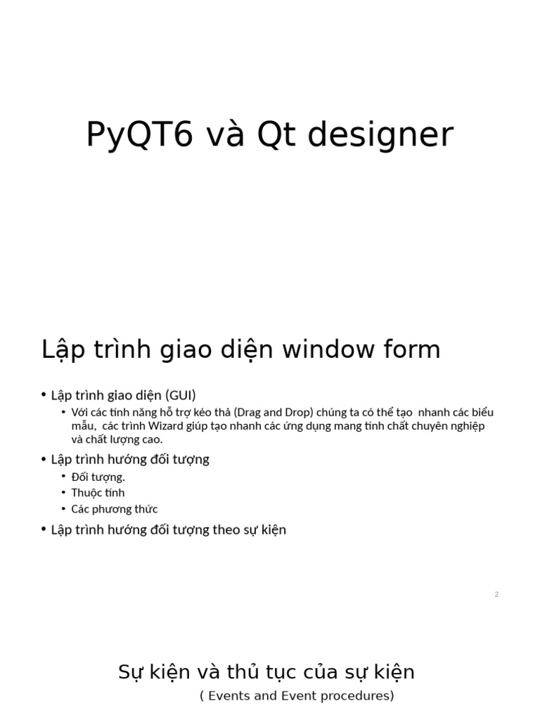 Pyqt6 and QT Designer KTL | PDF