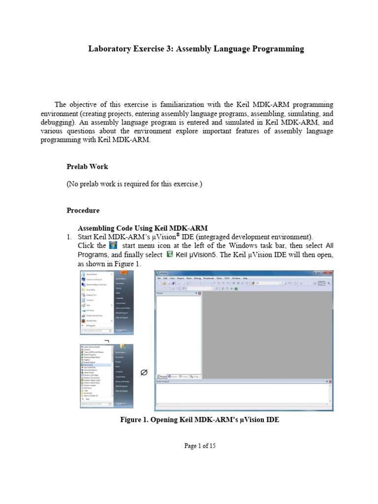 Lab3 Exercise01-Assembly | PDF | Assembly Language | Integrated Development Environment