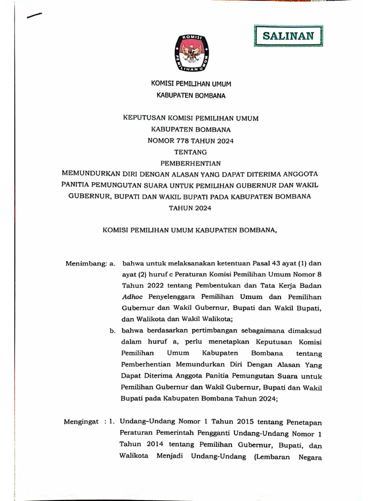 Pemberhentian PPS | PDF