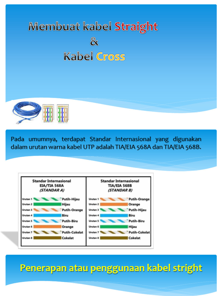 Tutorial Pemasangan Kabel Straight Dan Kabel Cross | PDF