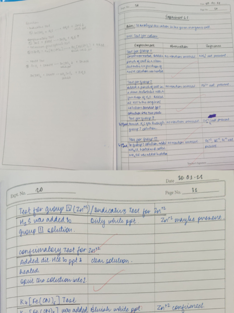Salt Analysis Cation Group IV Onwards | PDF