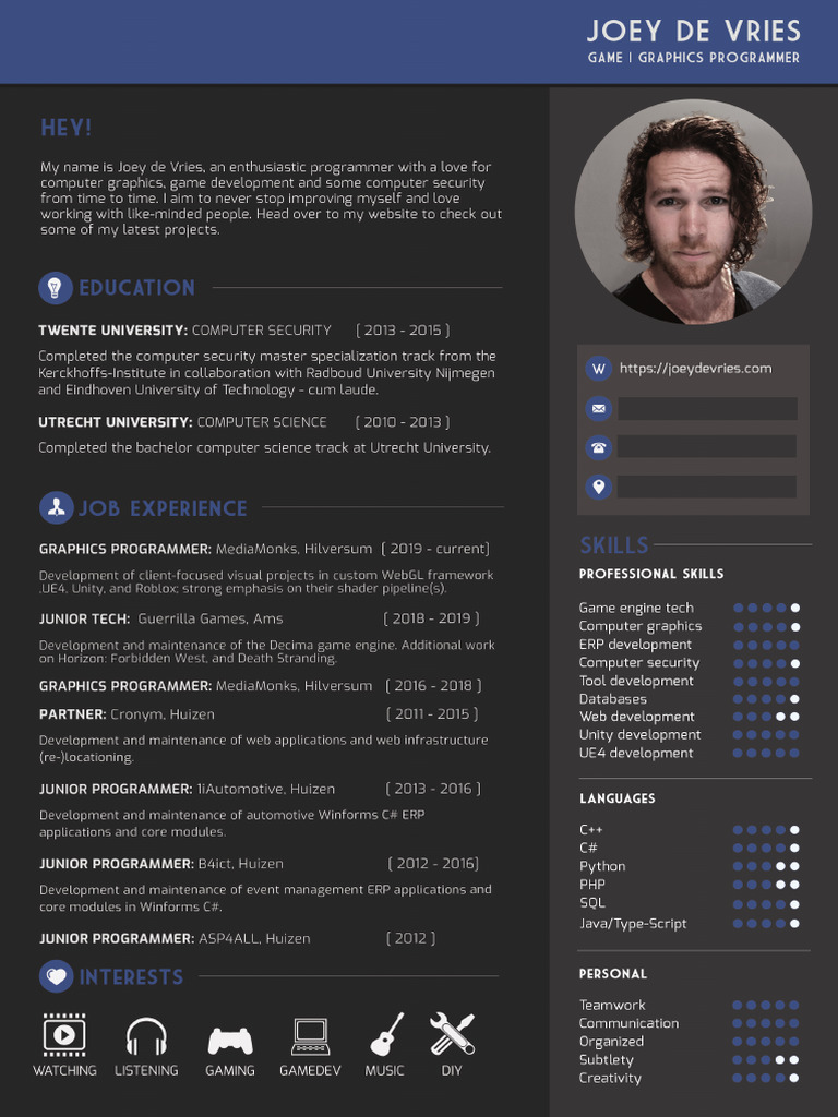 resume for programmers | PDF