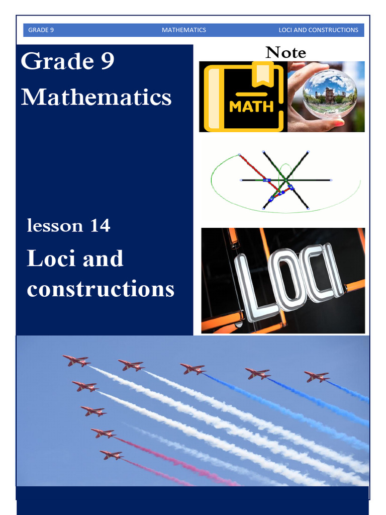 Loci and constructions-Note | PDF | Perpendicular | Triangle