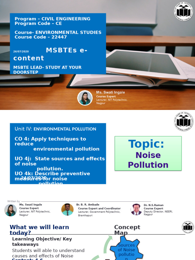 EVS - CO-4 - PPT - UO-4j, 4k | PDF | Noise | Decibel