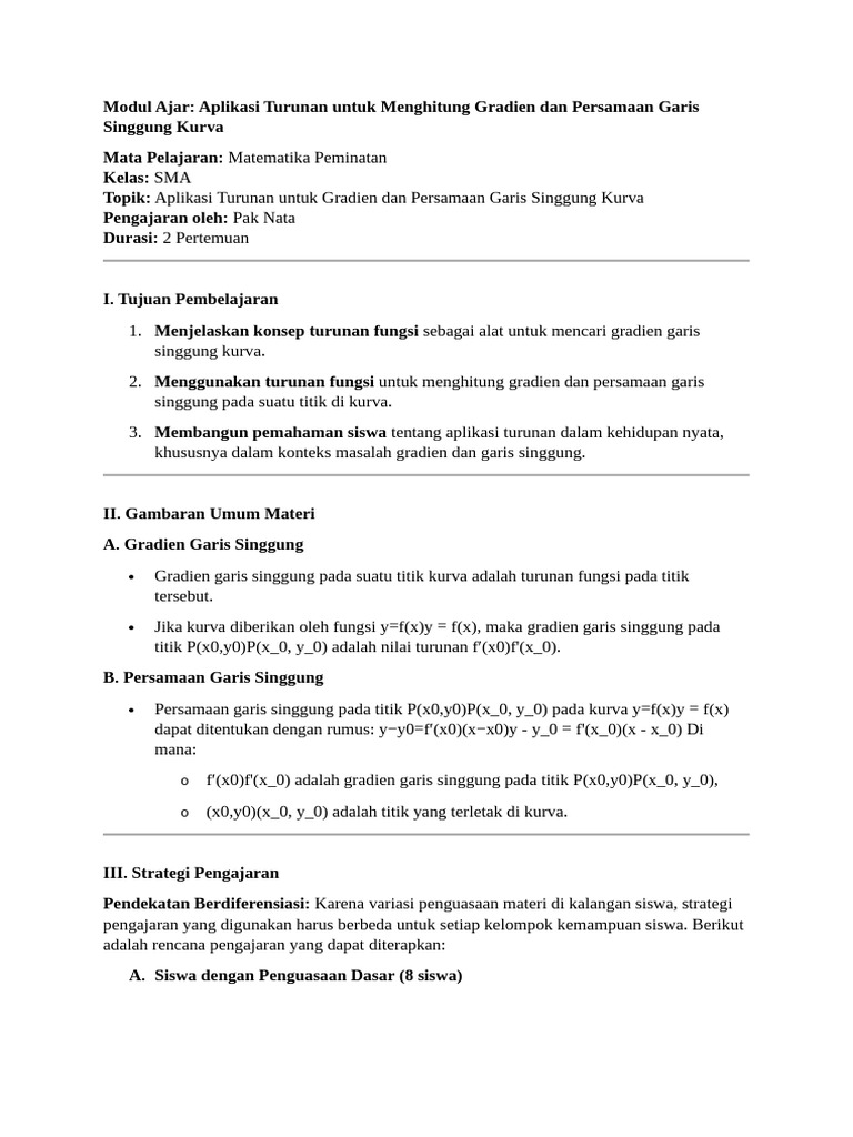 Modul Ajar KERANGKA | PDF