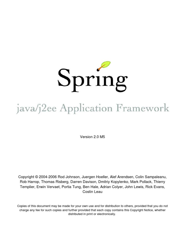 Spring Reference | PDF | Spring Framework | Application Programming ...