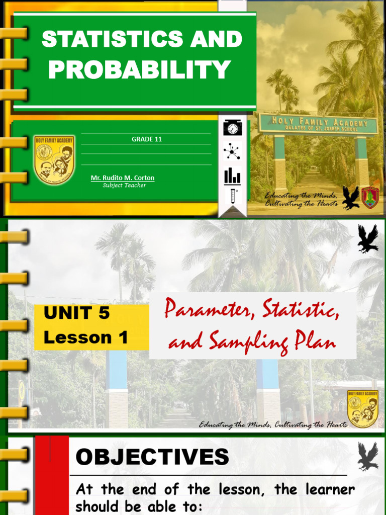 17 Parameter Statistic And Sample Pdf Sampling Statistics 7876