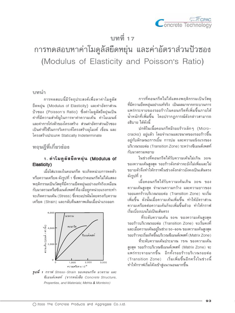 Modulus of Elasticity and Poisson's Ratio | PDF