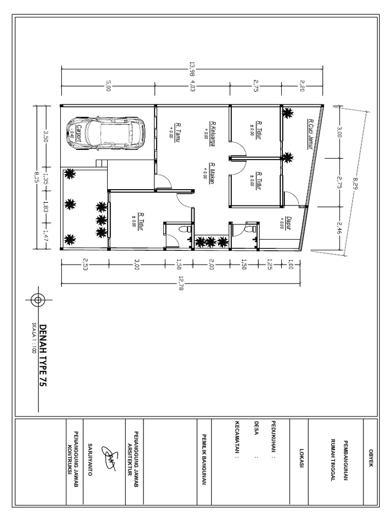 Denah Rumah Type 75 | PDF