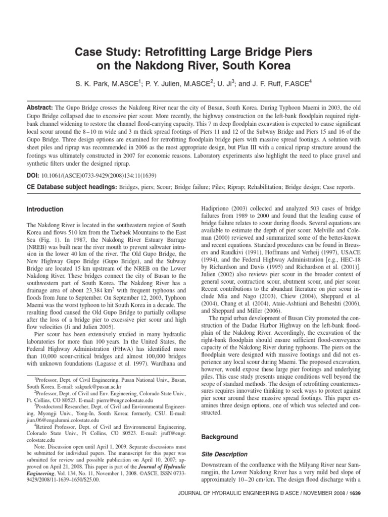 Case Study of Retrofitting Large Bridge Piers | PDF | Deep Foundation ...