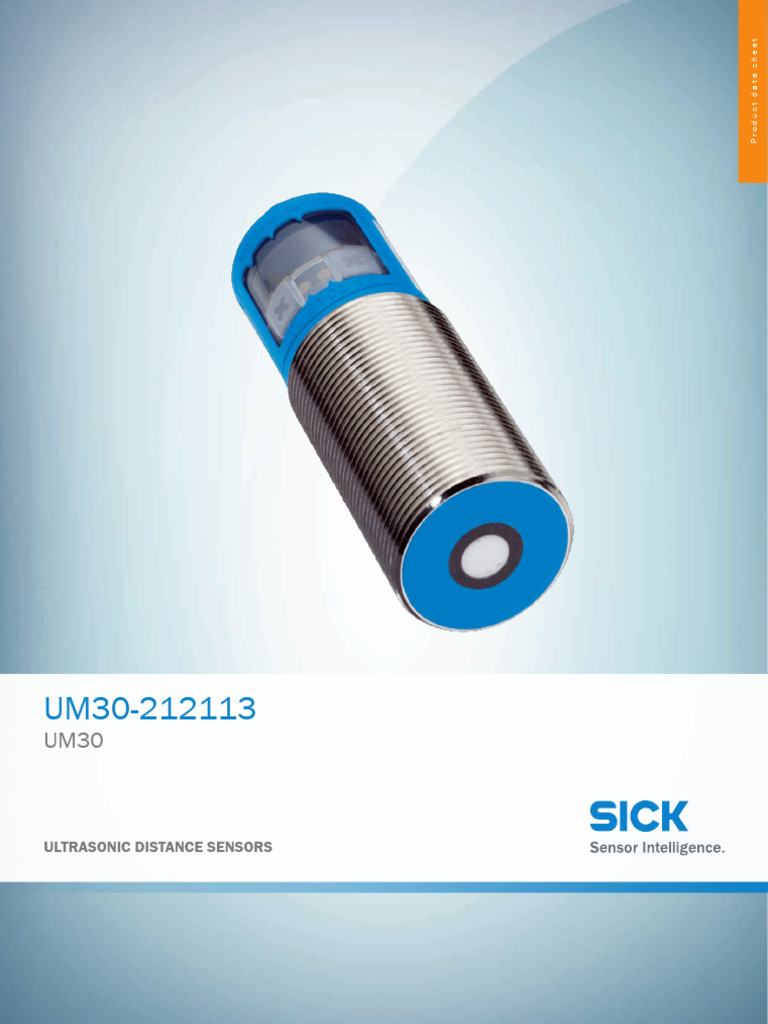 UM30 Ultrasonic Distance Sensor Data Sheet | PDF | Sensor | Ultrasound