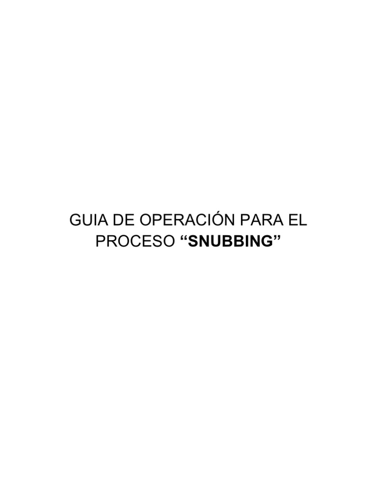 Proceso Snubbing | PDF | Presión | Fuerza
