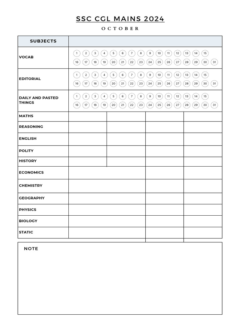 Minimalist White Habit Tracker Circle Checklist Planner - 20240928 ...