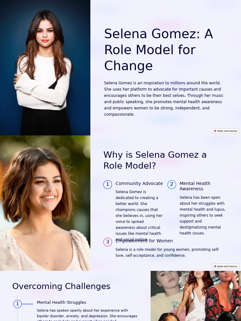 Selena Gomez: Inspiring Role Model | PDF