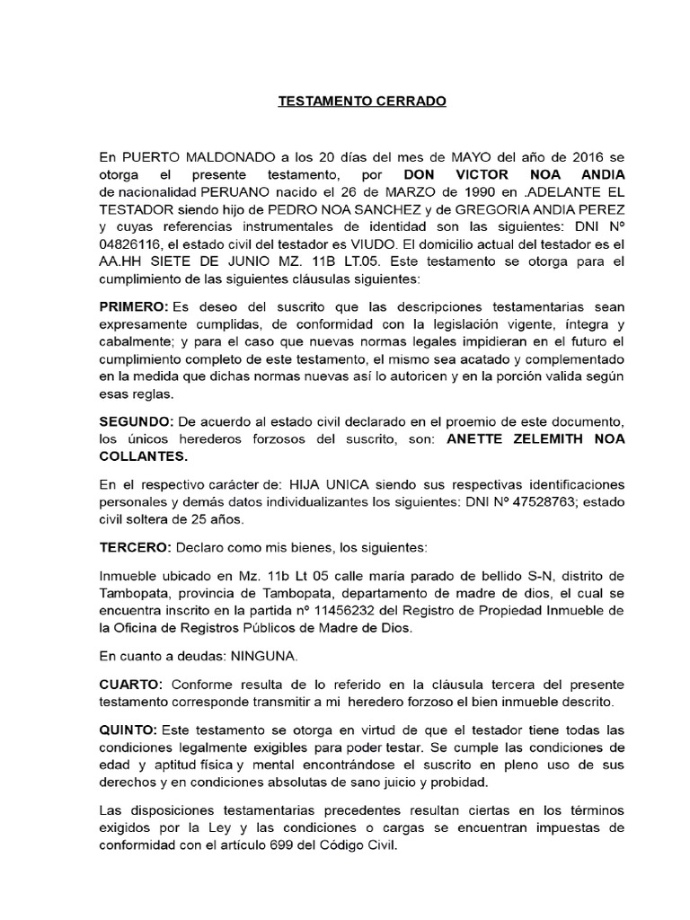 Testamento Cerrado: Funcionamiento, Ventajas Y Desventajas – BXEZAV
