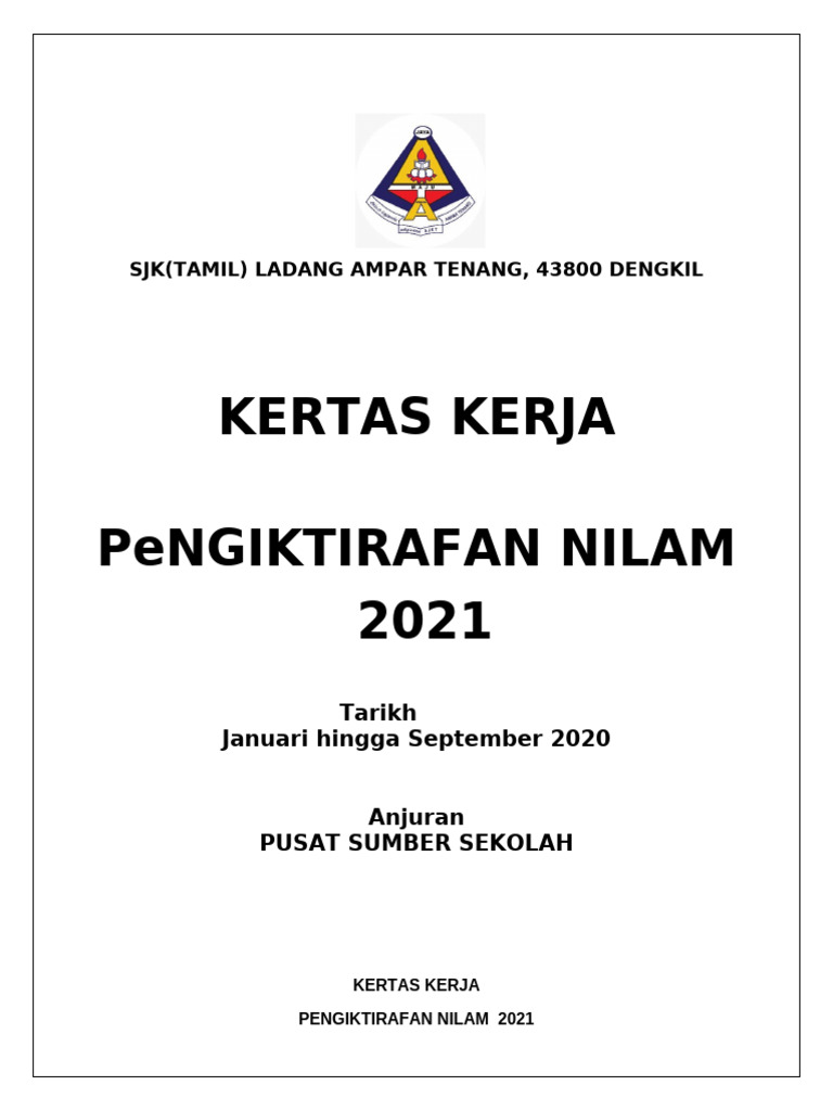 Kertas Kerja Nilam 2020 | PDF