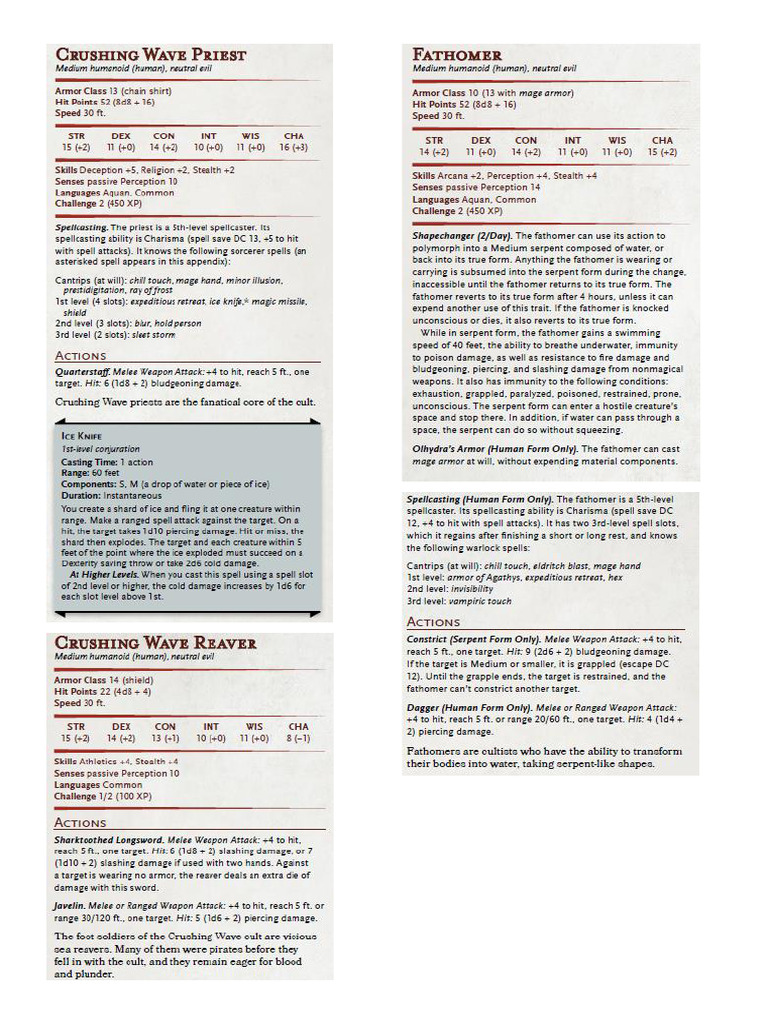 Rivergard Keep Enemies | PDF