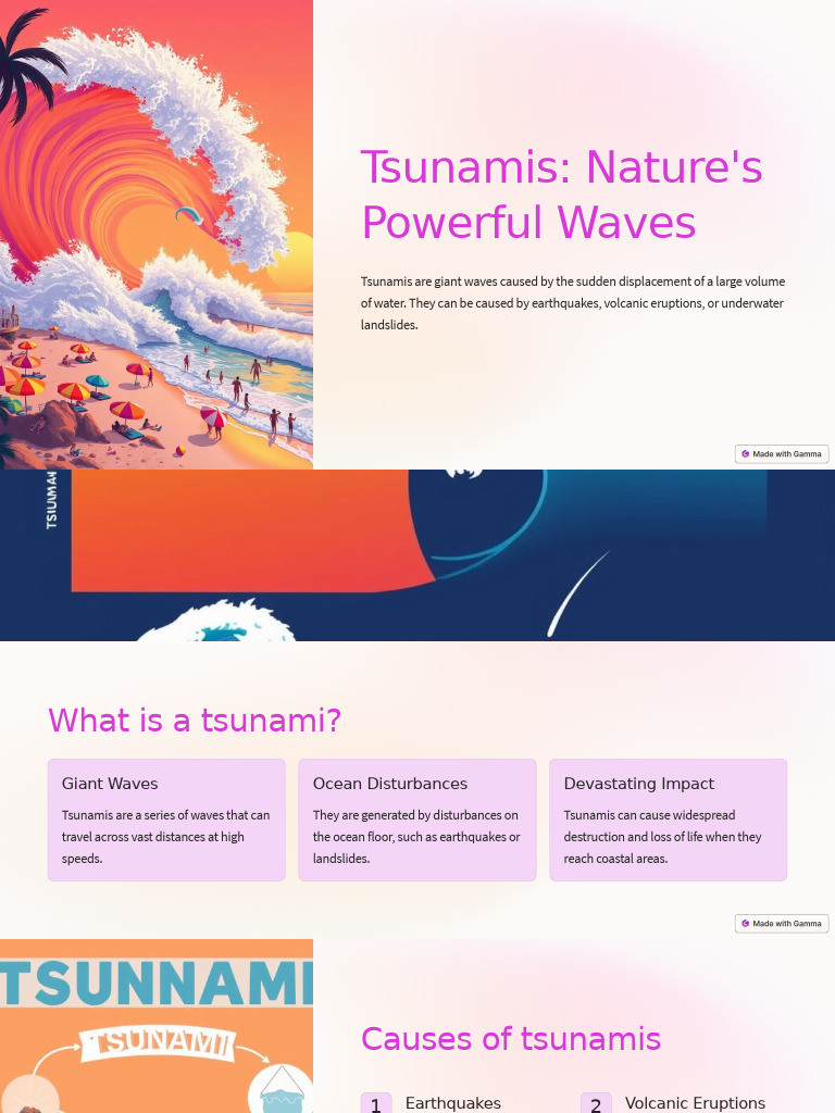 Tsunamis Natures Powerful Waves | PDF