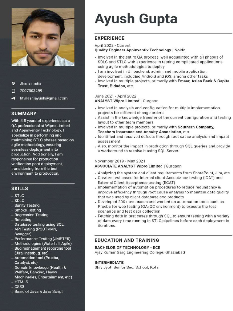 Resume Ayush Gupta | PDF