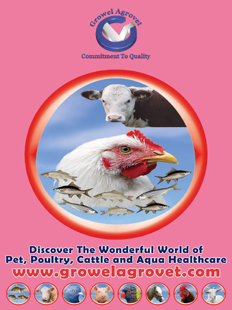 Growel Aqua, Poultry & Cattle Healthcare Brochure | PDF