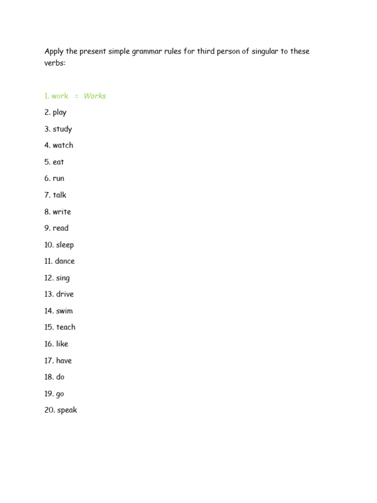 Present Simple Practice | PDF