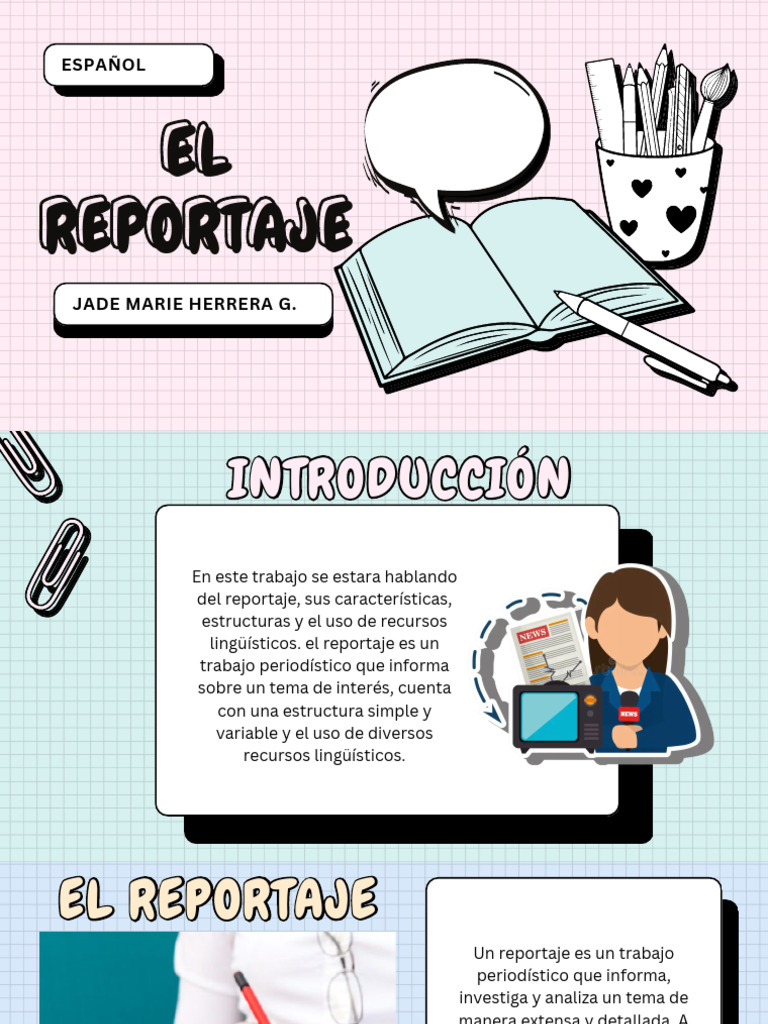 El Reportaje | PDF | Oración (Lingüística) | Lingüística