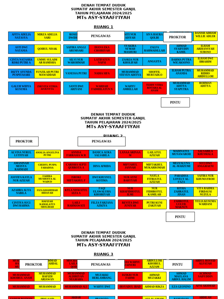 Denah SAS 2024-2025 | PDF
