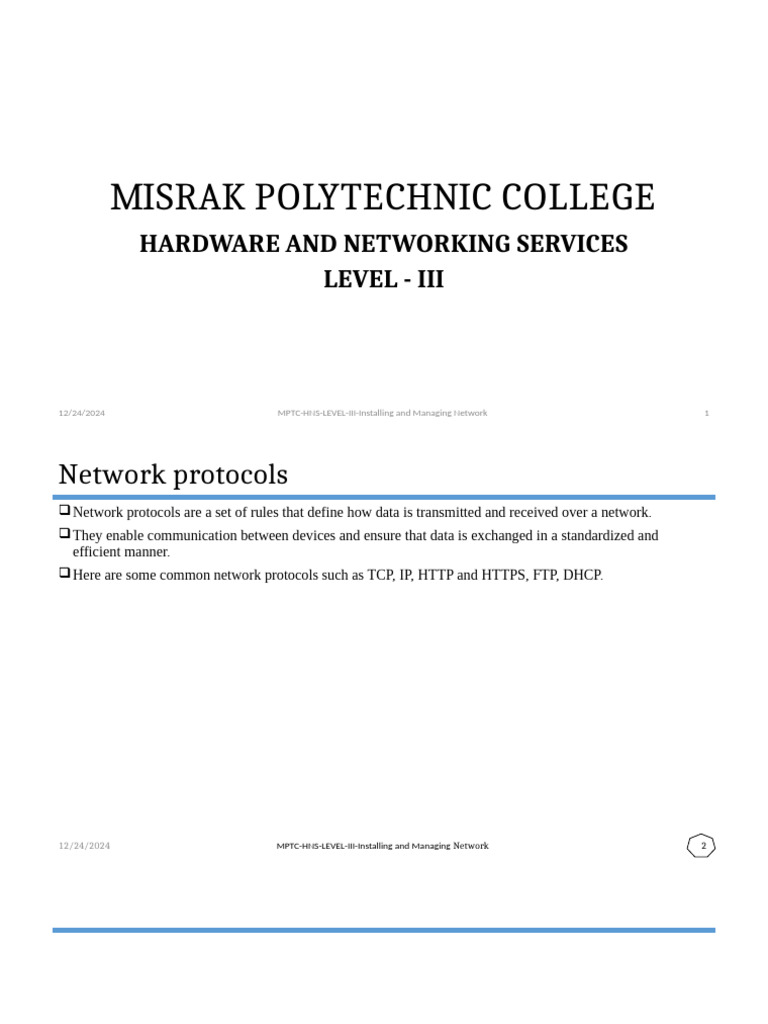 Protocol | PDF | Computer Network | Internet Protocol Suite