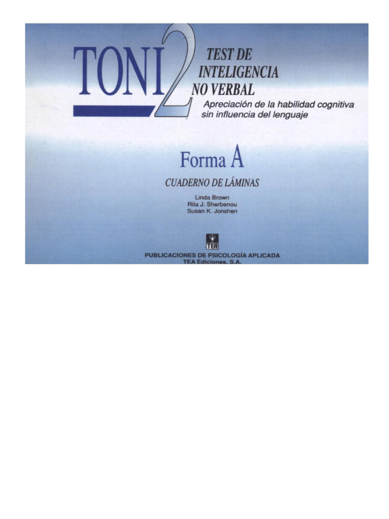 Laminas Tony 2 (Forma A y B) | PDF