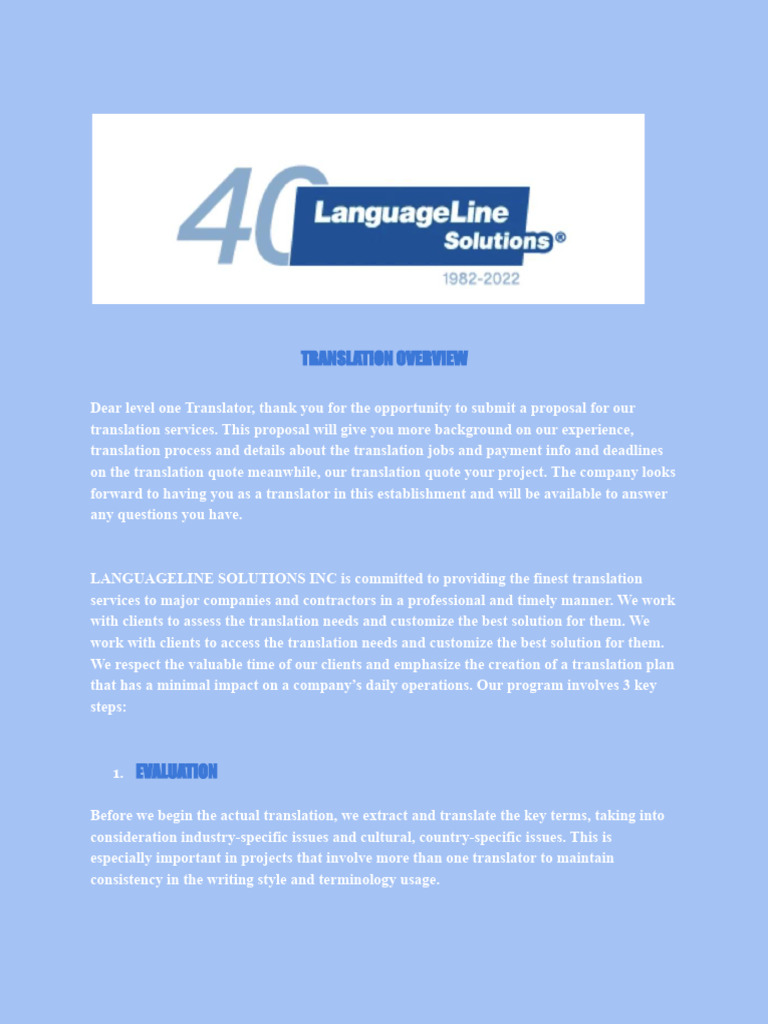 Languageline Solutions Inc .. | PDF | Translations | Human Communication